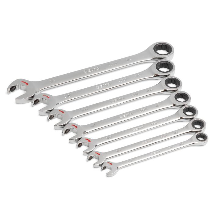 7 Pc. SAE Double Ratcheting Wrench Set - SATA